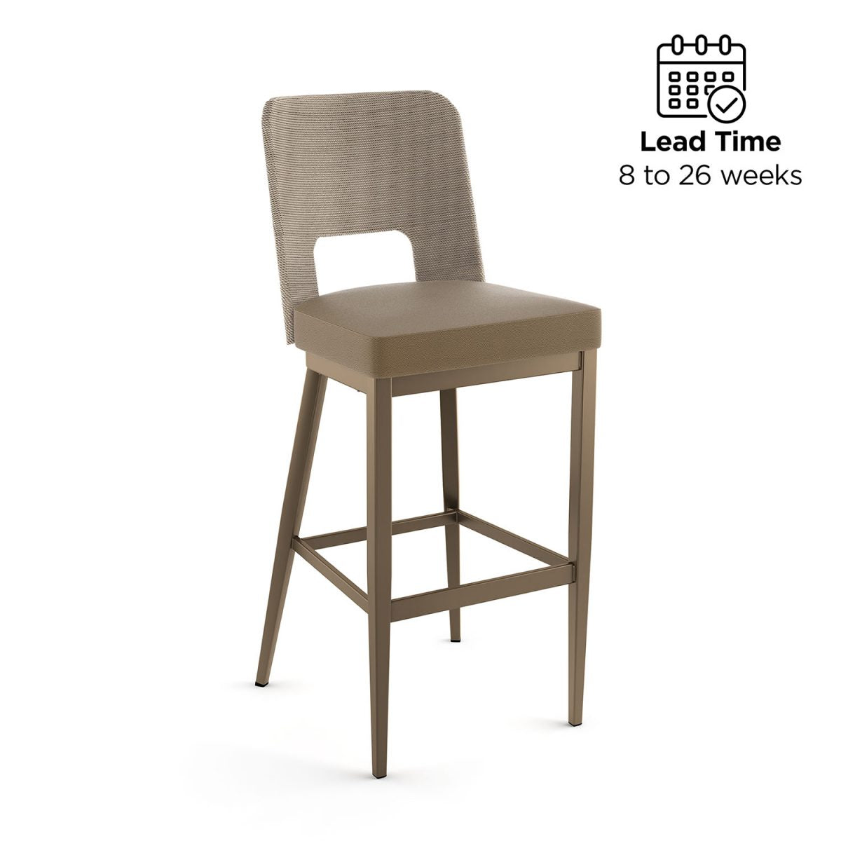 Chase Counter Height Stool (Upholstered Seat and Seagrass Backrest)